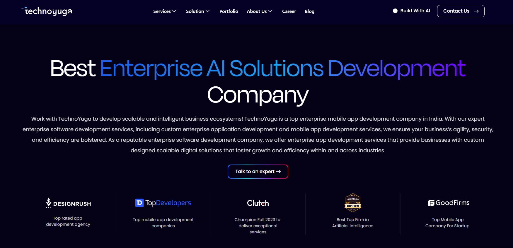 Enterprise AI Development Company | TechnoYuga